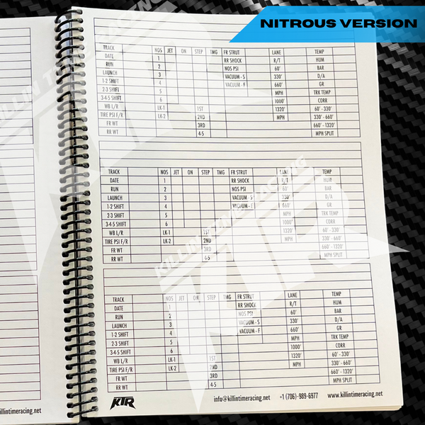 KTR Log Book – Killin Time Racing